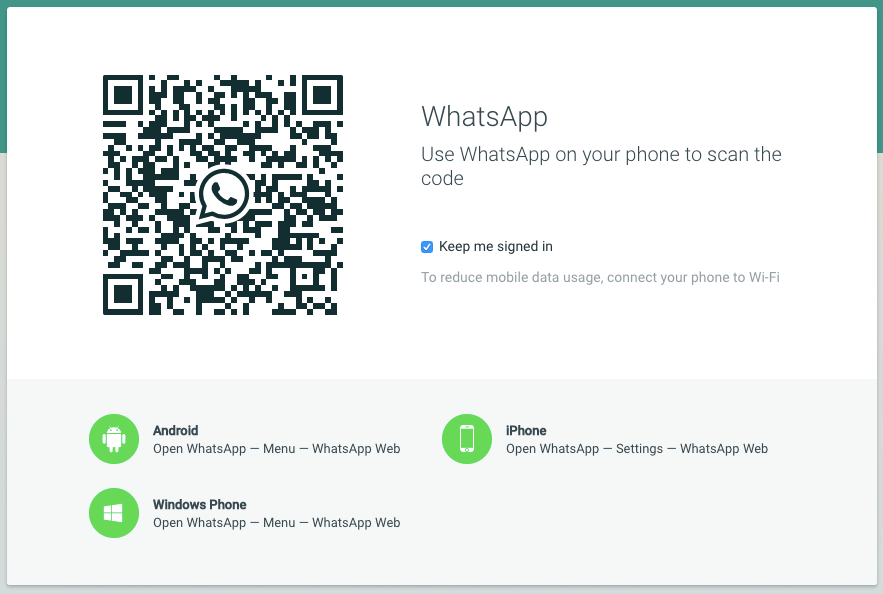 WhatsAPP In Versione QR Code Karumba